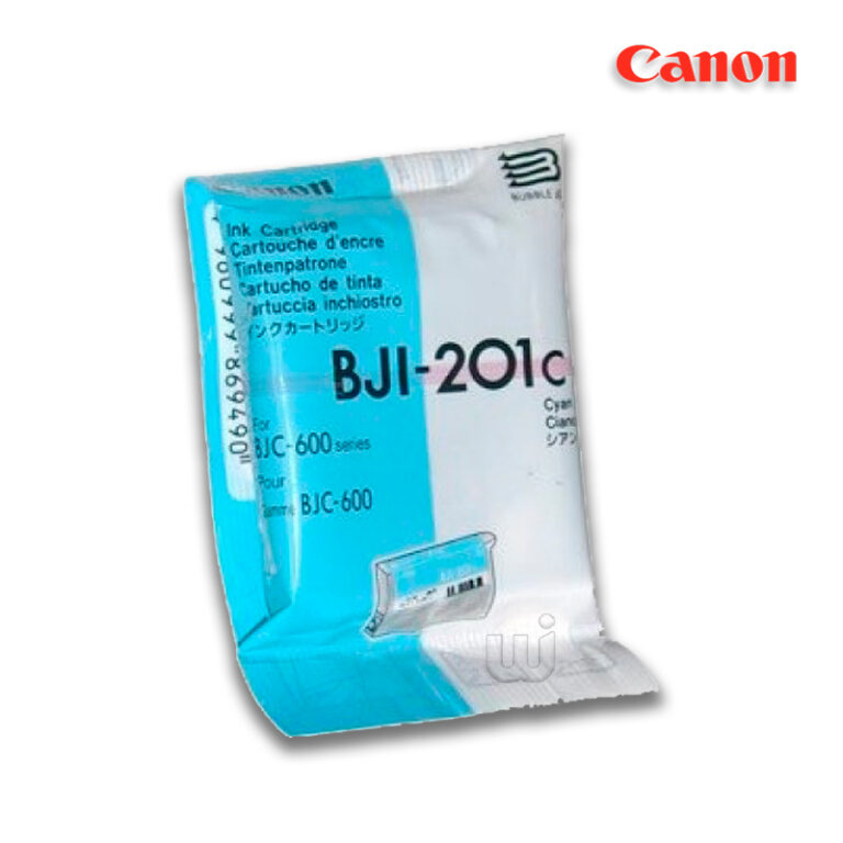 Tinta Canon BJI-201C Cyan Para BJC-600, 610 (210 Pag) - Wilcon