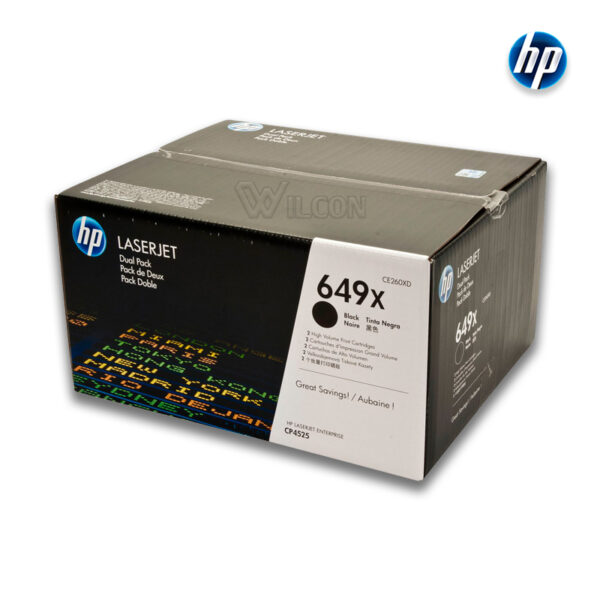 Tóner Hp CE260XD (649X) L.J. CP4525 Pack 2 CE260X Negro (17,000 Pag ...