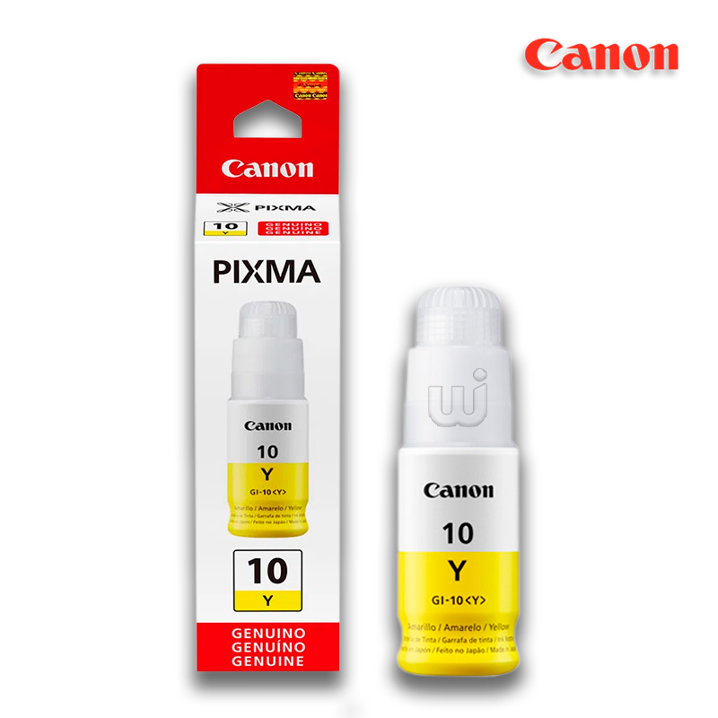 Tinta Canon GI-10Y Yellow 70ML Para G5011, G6010 (7,700 Pag) - Wilcon